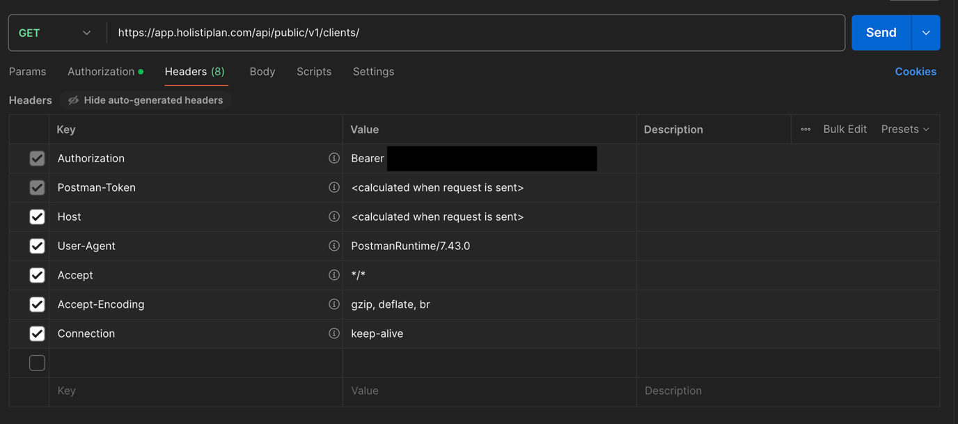 Getting Started with the Holistiplan API